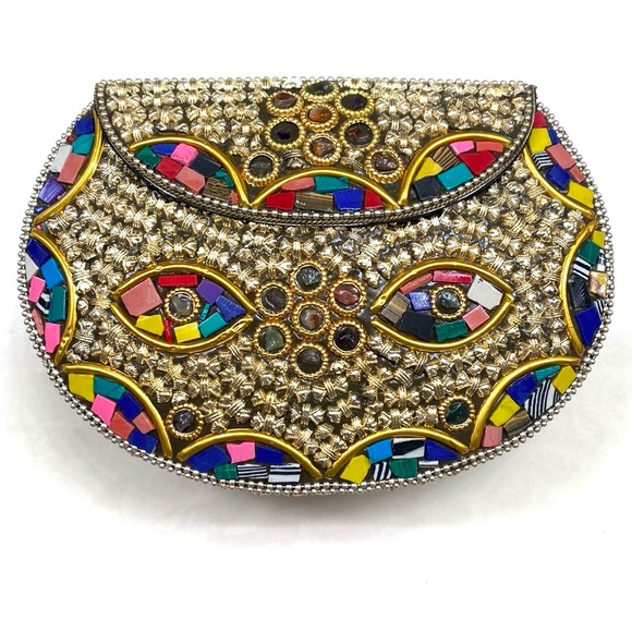 Ramla | Bags | Ramla Mosaic Moroccan Vintage Handmade Stone Eyes Bag ...